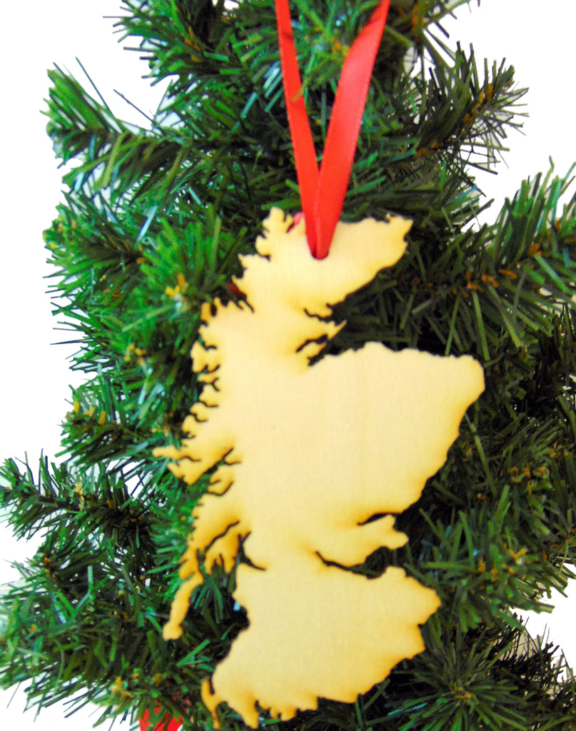 Scotland Wooden Christmas Ornament Boxed Wood Scottish Decoration Made ...